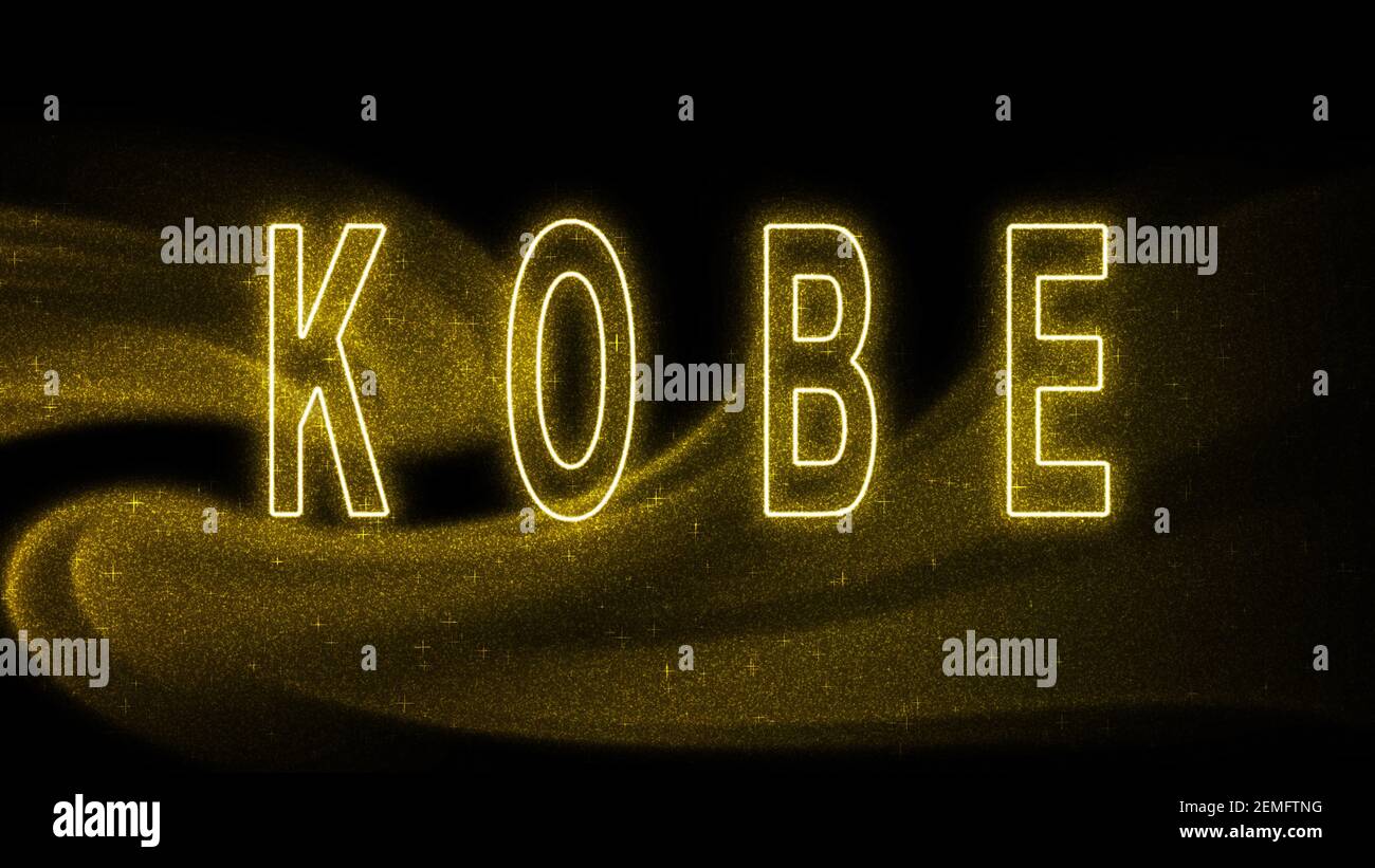 Kobe Gold glitter lettering, Kobe Tourism and travel, Creative ...