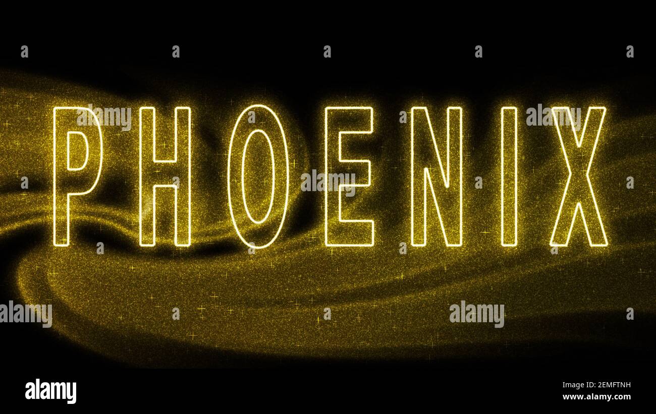 Phoenix Gold glitter lettering, Phoenix Tourism and travel, Creative ...