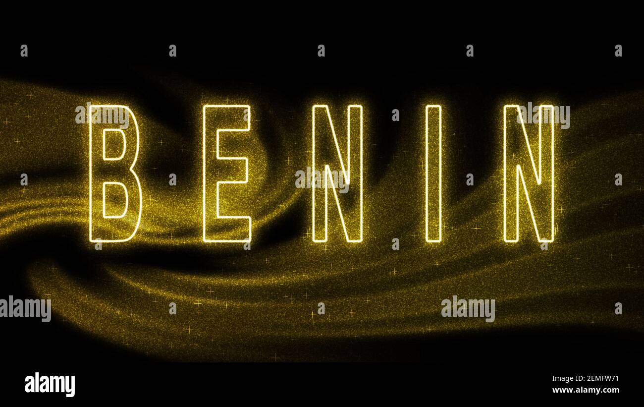 Benin Gold glitter lettering, Benin Tourism and travel, Creative ...