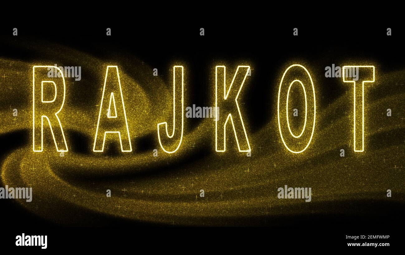 Rajkot Gold glitter lettering, Rajkot Tourism and travel, Creative ...