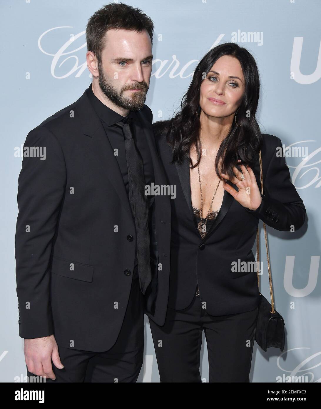 (L-R) Johnny McDaid and Courteney Cox arrives at the UCLA IoES 2019 ...