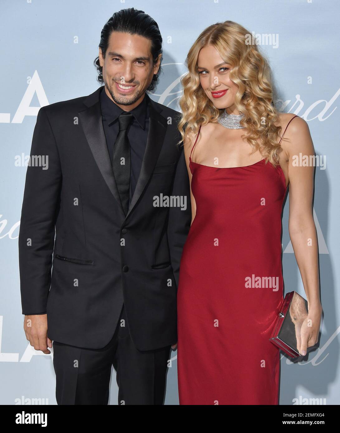 (L-R) Benjamin Larretche and Petra Nemcova arrives at the UCLA IoES ...