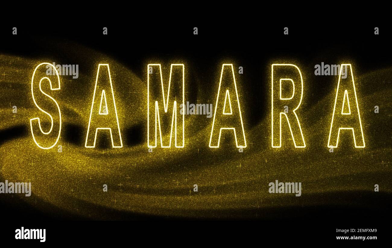 Samara Gold glitter lettering, Samara Tourism and travel, Creative ...