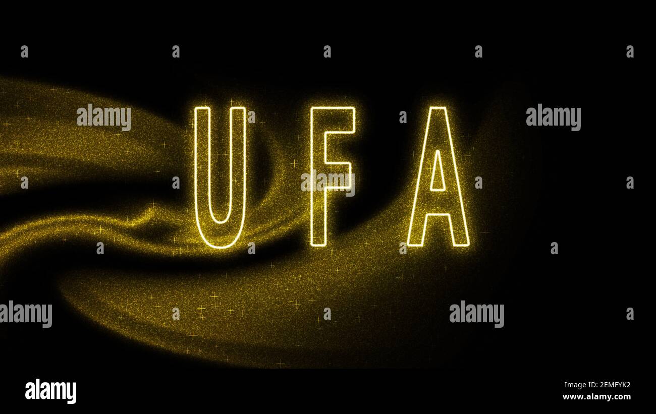 Ufa Gold glitter lettering, Ufa Tourism and travel, Creative typography ...