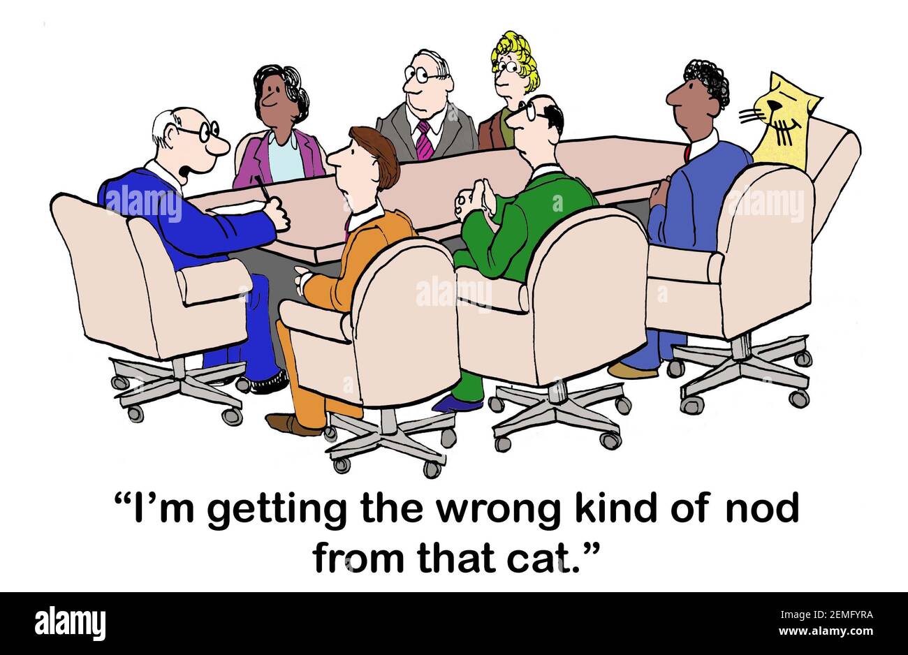 Cartoon cat boss Cut Out Stock Images & Pictures - Alamy