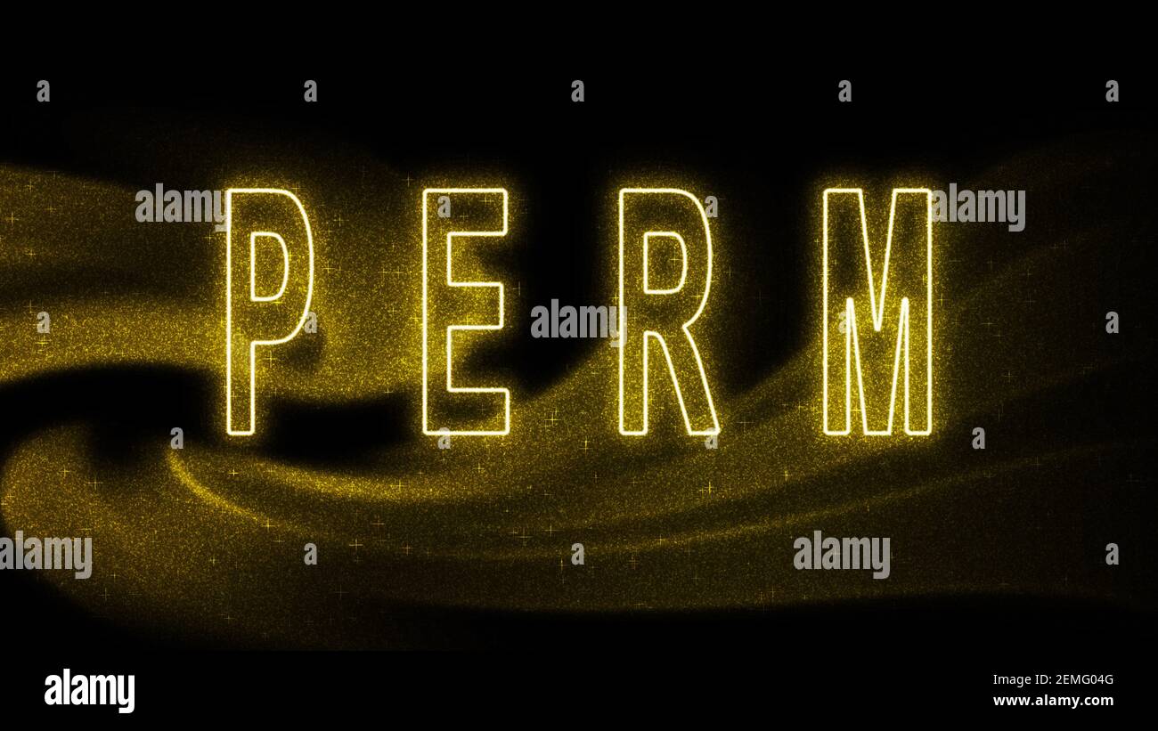 Perm Gold glitter lettering, Perm Tourism and travel, Creative ...