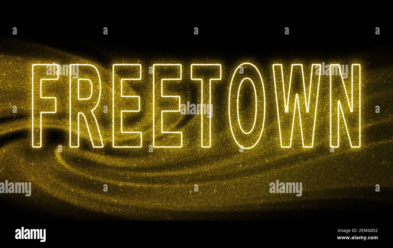 Freetown Gold glitter lettering, Freetown Tourism and travel, Creative ...