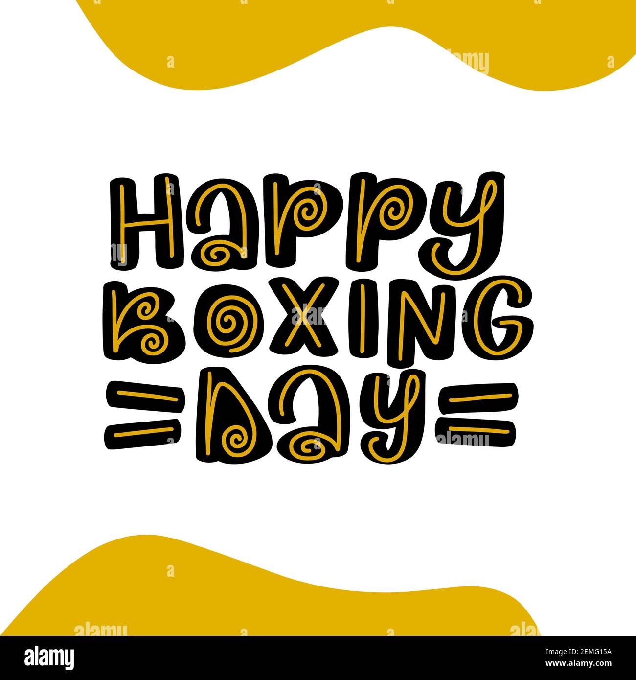 Happy Boxing Day vector stock illustration isolated on white background ...