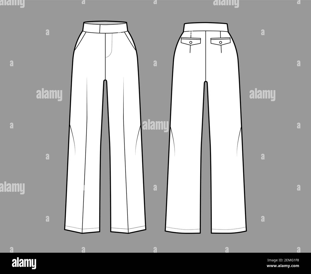 Black tailored trousers Stock Vector Images - Alamy
