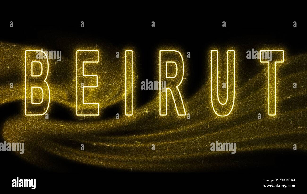 Beirut Gold glitter lettering, Beirut Tourism and travel, Creative ...