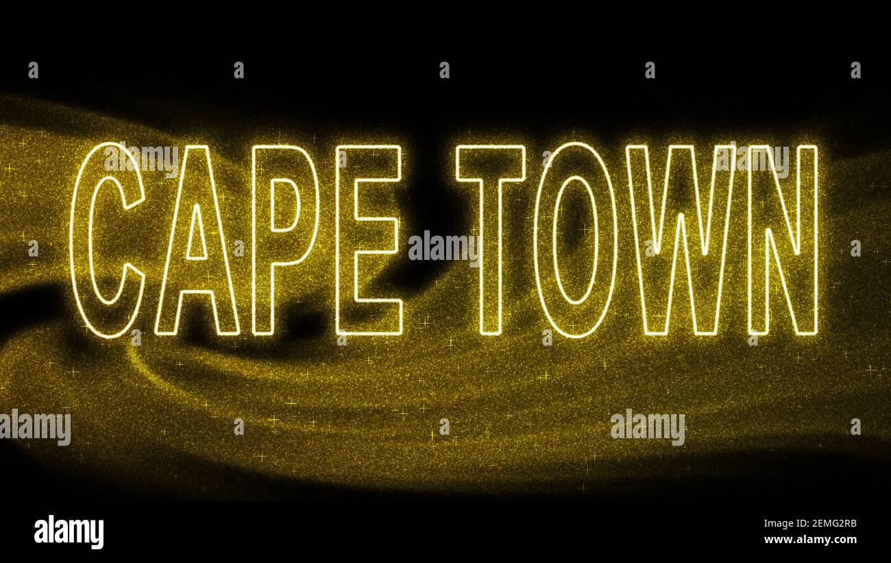Cape Town Gold glitter lettering, Cape Town Tourism and travel ...