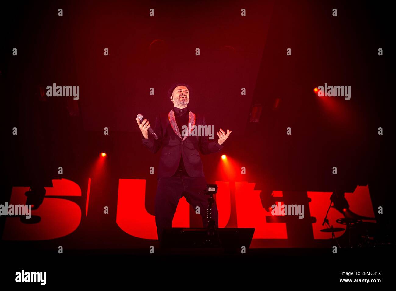 Samuel Romano and his band Subsonica performs live in Rome at Palazzo ...