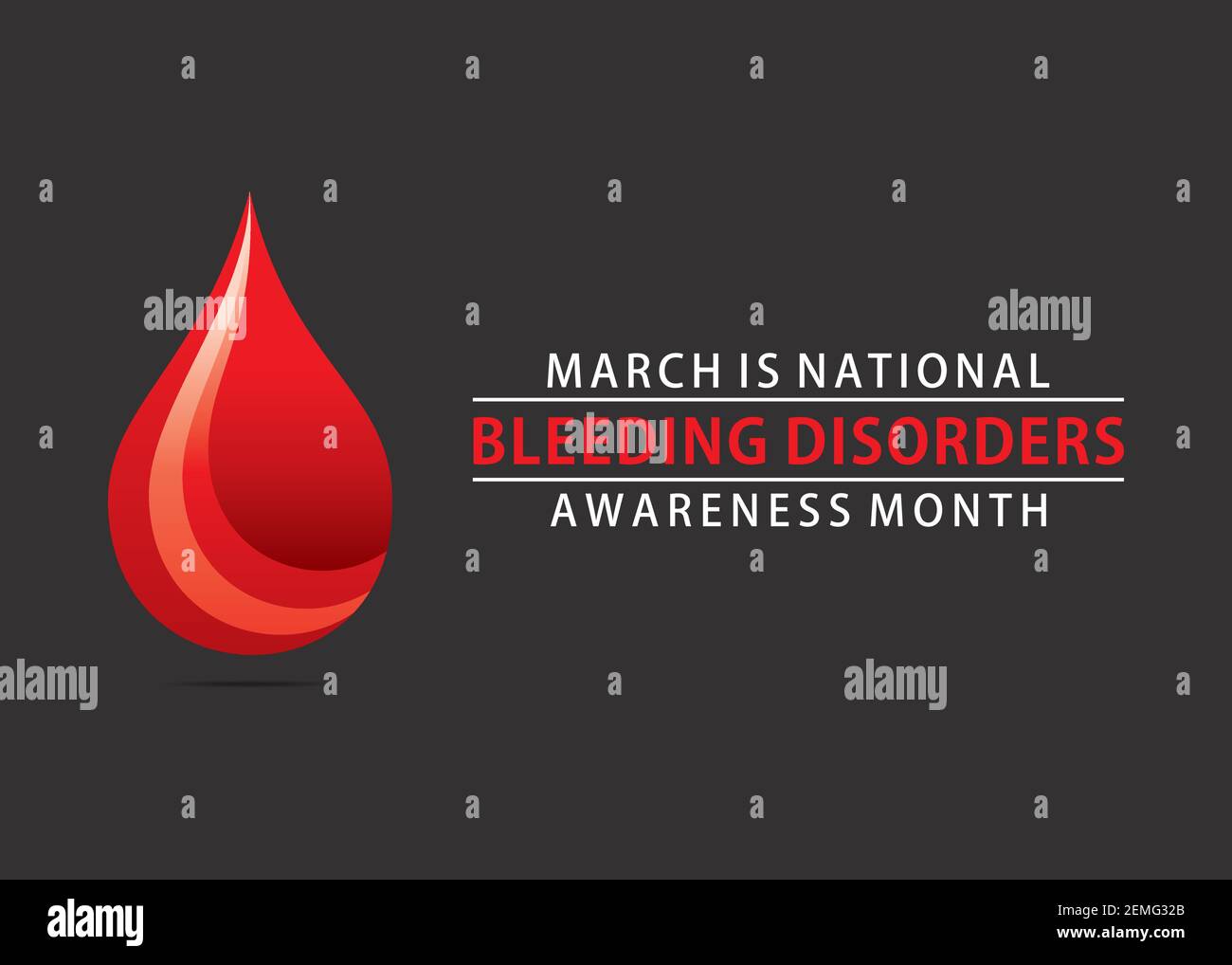 vector illustration of national bleeding disorders awareness month ...