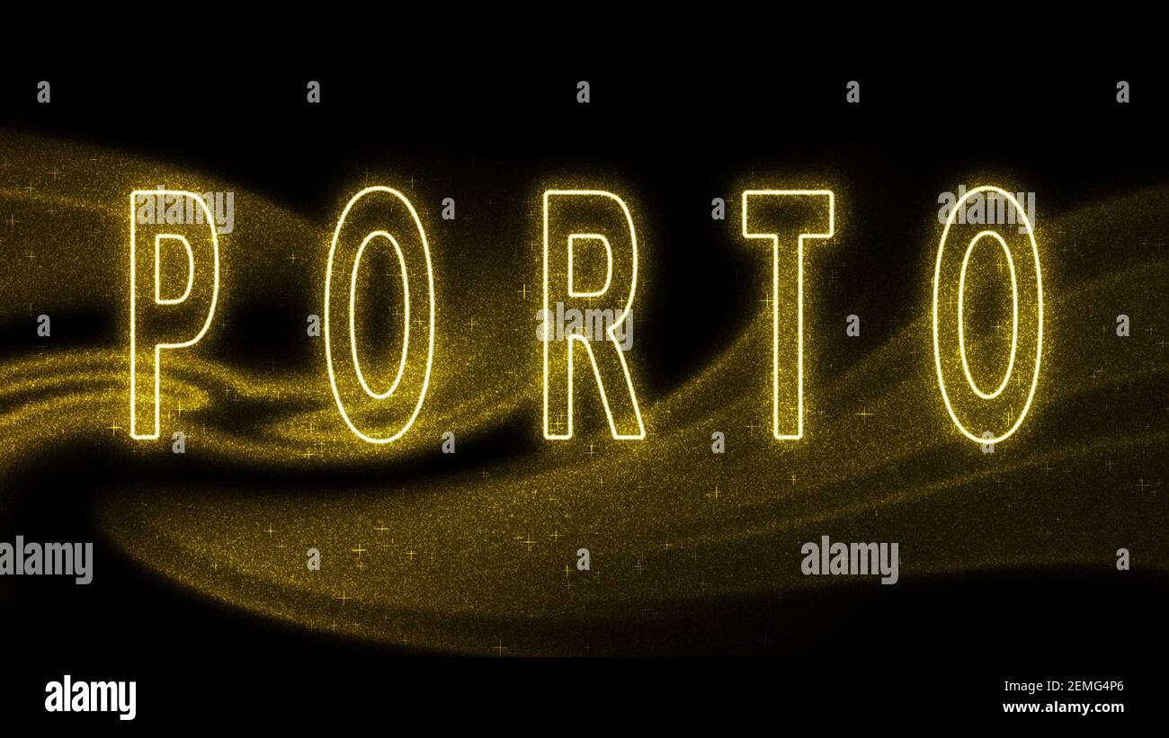Porto Gold glitter lettering, Porto Tourism and travel, Creative ...