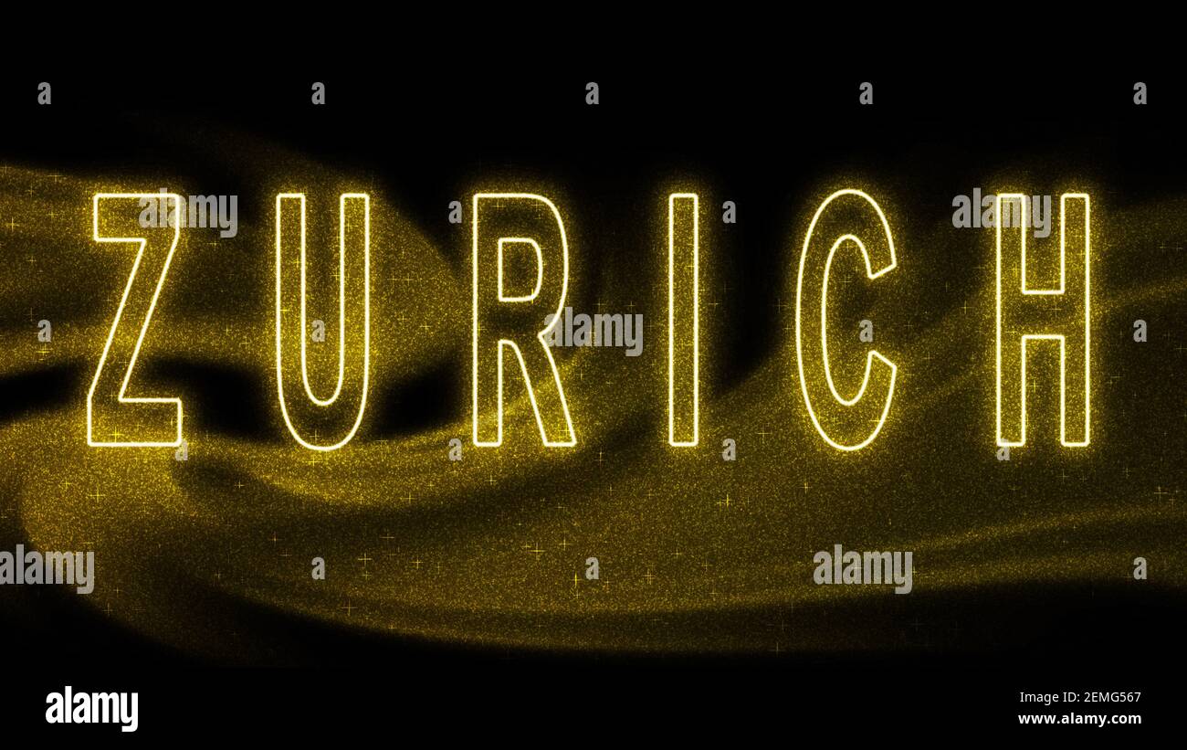 Zurich Gold glitter lettering, Zurich Tourism and travel, Creative ...