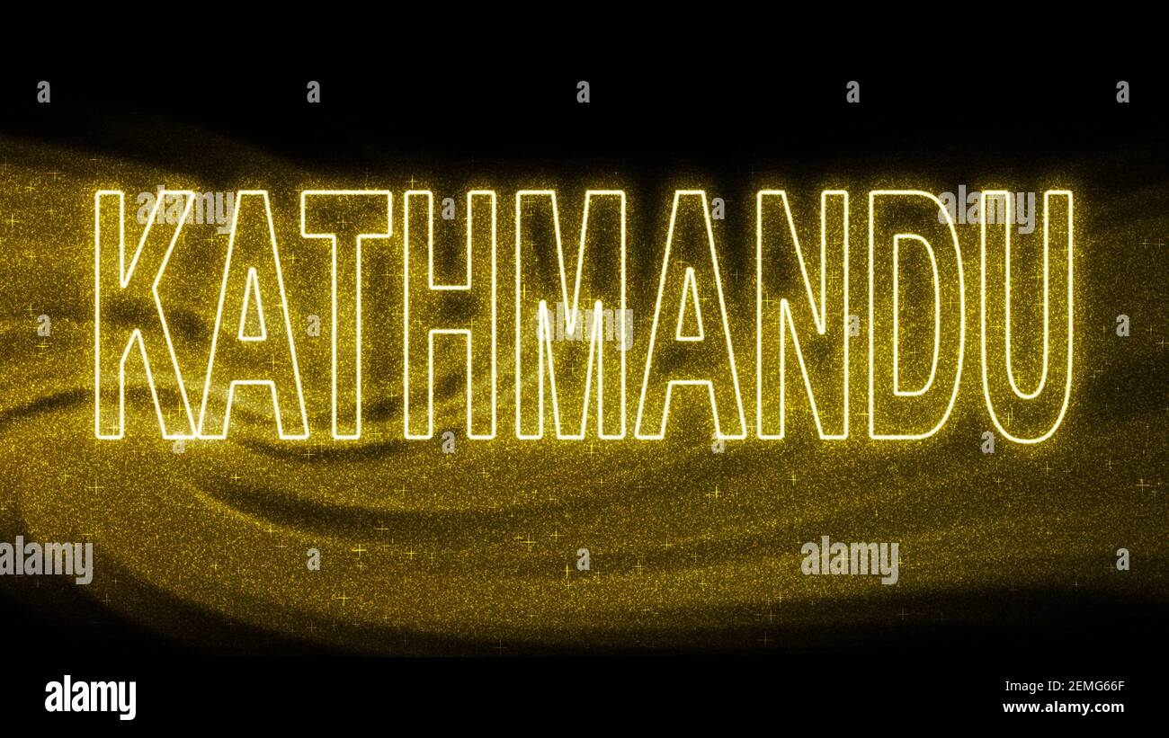 Kathmandu Gold glitter lettering, Kathmandu Tourism and travel ...