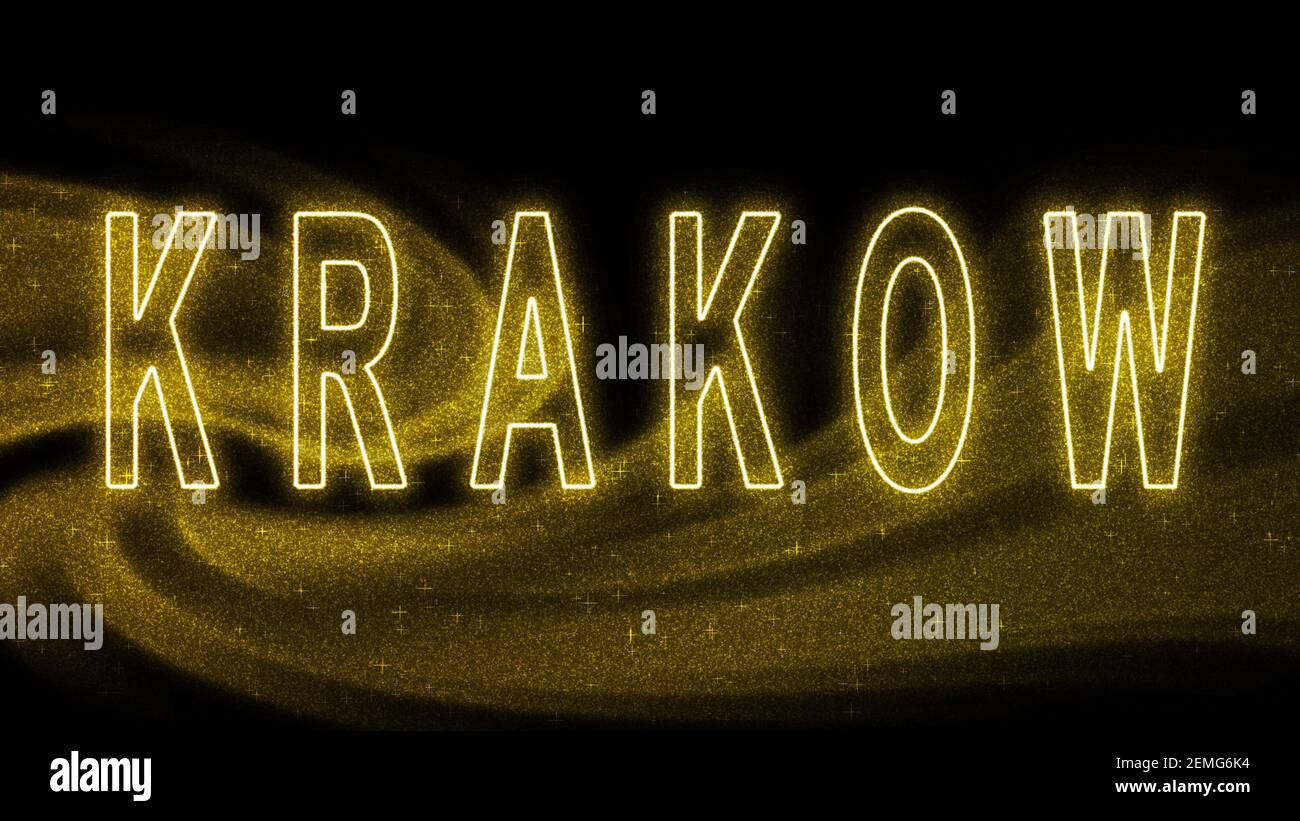 Krakow Gold glitter lettering, Krakow Tourism and travel, Creative ...