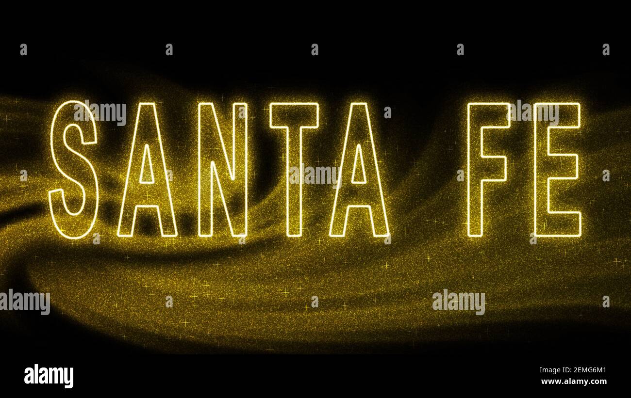 Santa Fe Gold glitter lettering, Santa Fe Tourism and travel, Creative ...