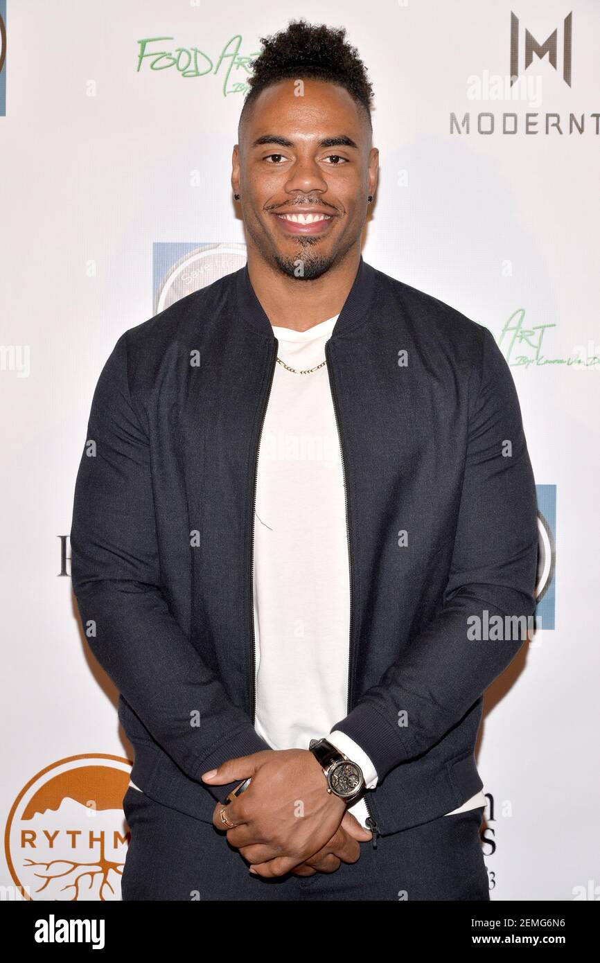 Rashad Jennings attends the Rafi's Gifting Lounge at the Waldorf ...