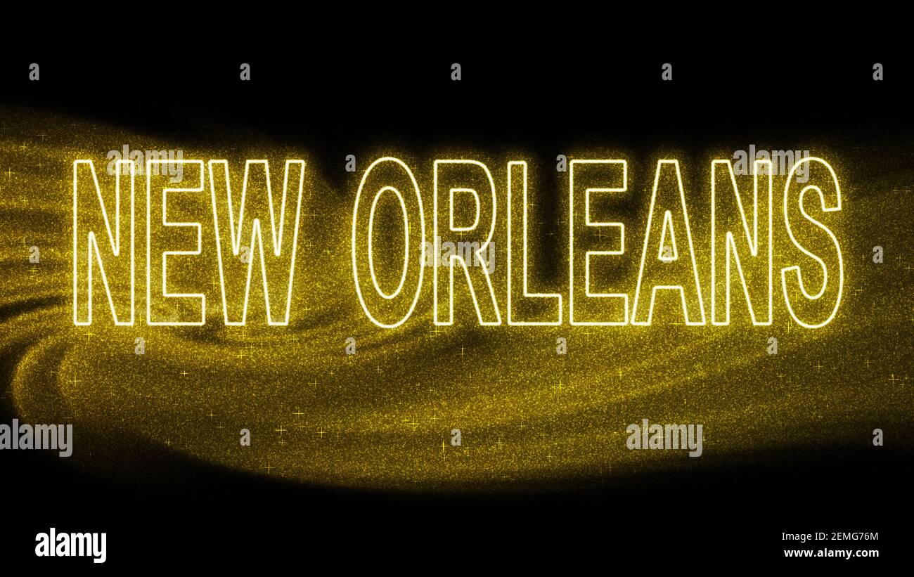 New Orleans Gold glitter lettering, New Orleans Tourism and travel ...