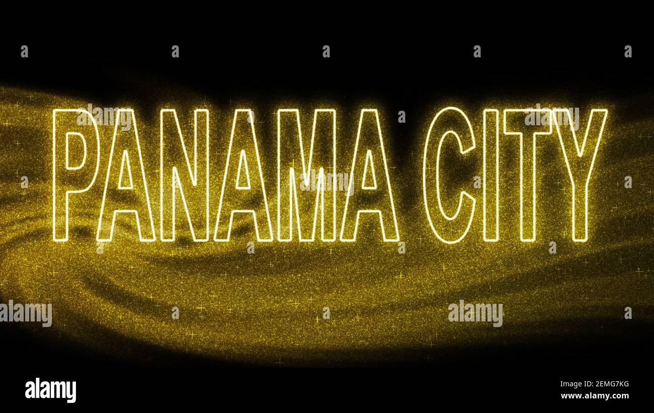 Panama City Gold glitter lettering, Panama City Tourism and travel ...