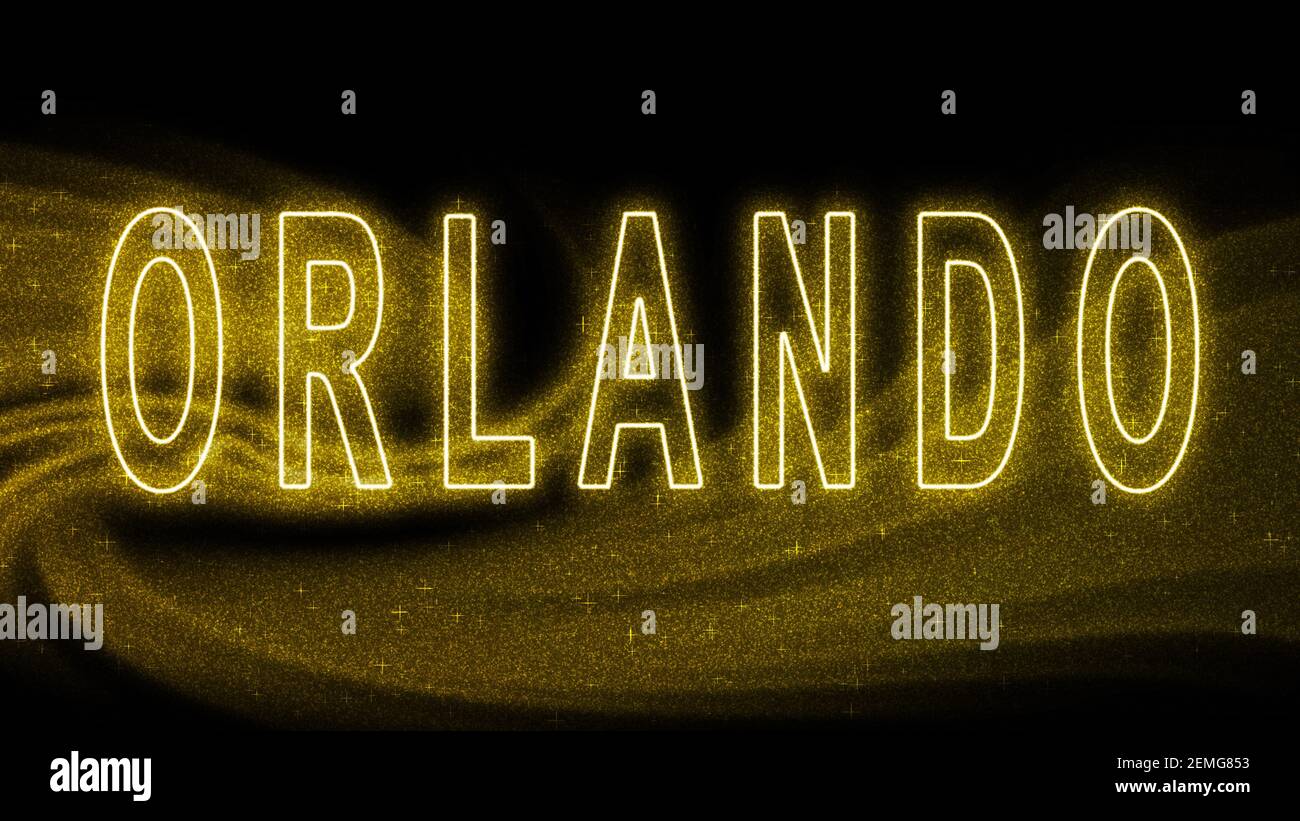Orlando Gold glitter lettering, Orlando Tourism and travel, Creative ...