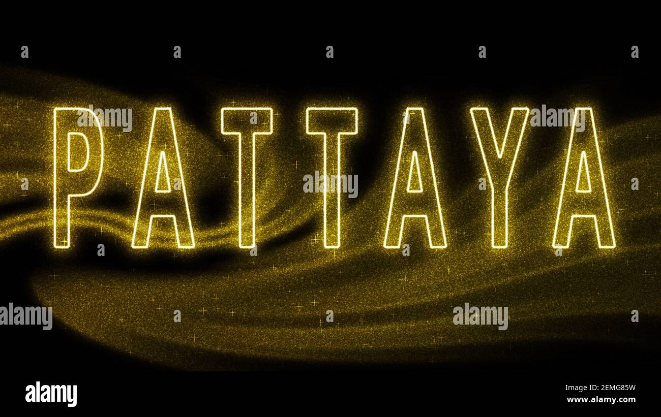 Pattaya Gold glitter lettering, Pattaya Tourism and travel, Creative ...