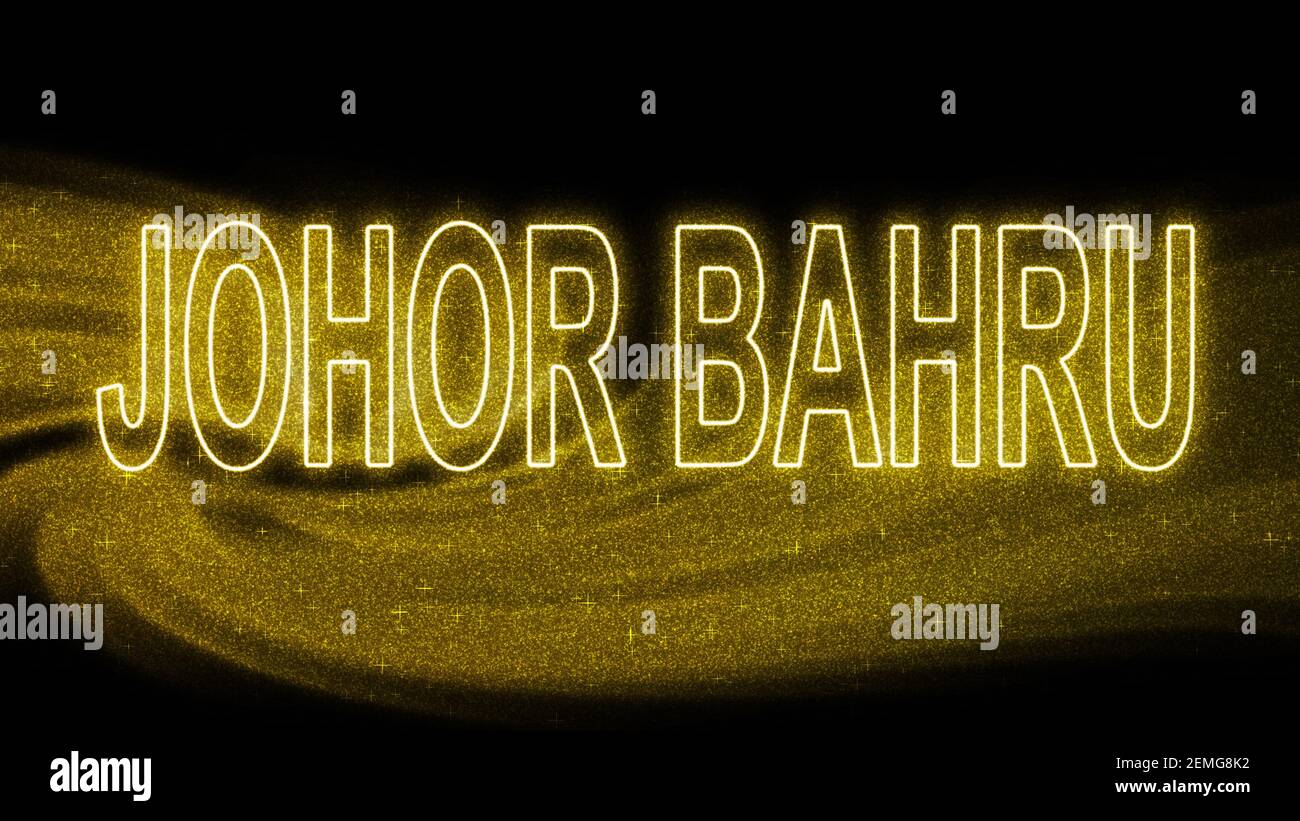 Johor Bahru Gold glitter lettering, Johor Bahru Tourism and travel ...