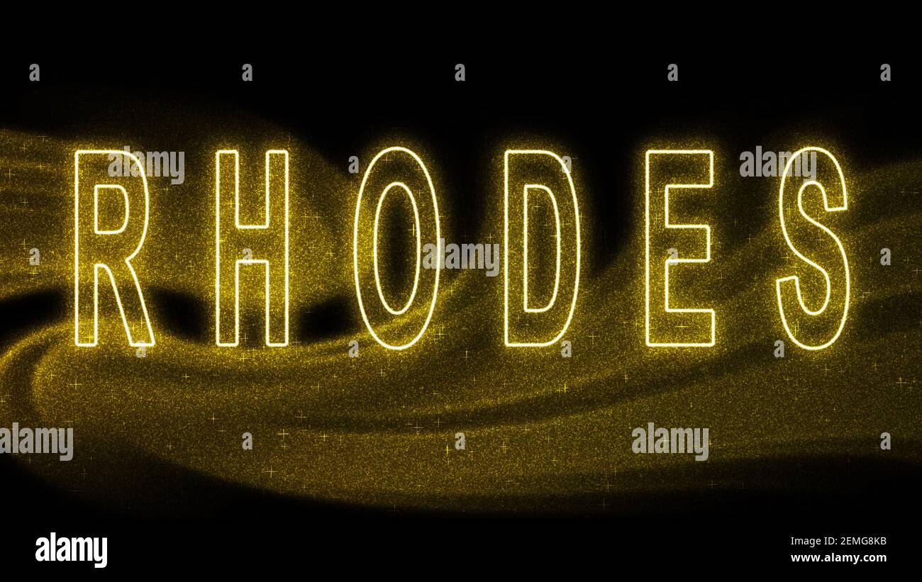 Rhodes Gold glitter lettering, Rhodes Tourism and travel, Creative ...