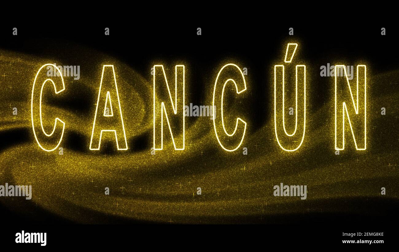 Cancun Gold glitter lettering, Cancun Tourism and travel, Creative ...
