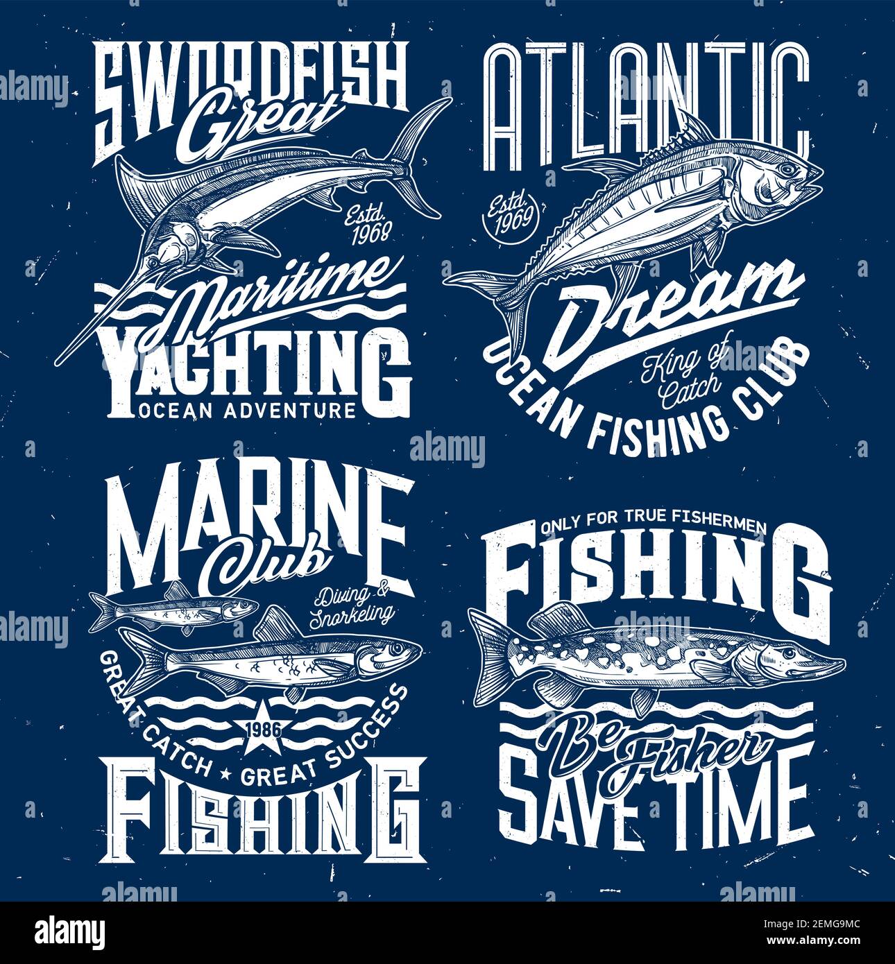 Saltwater Fishing Logos