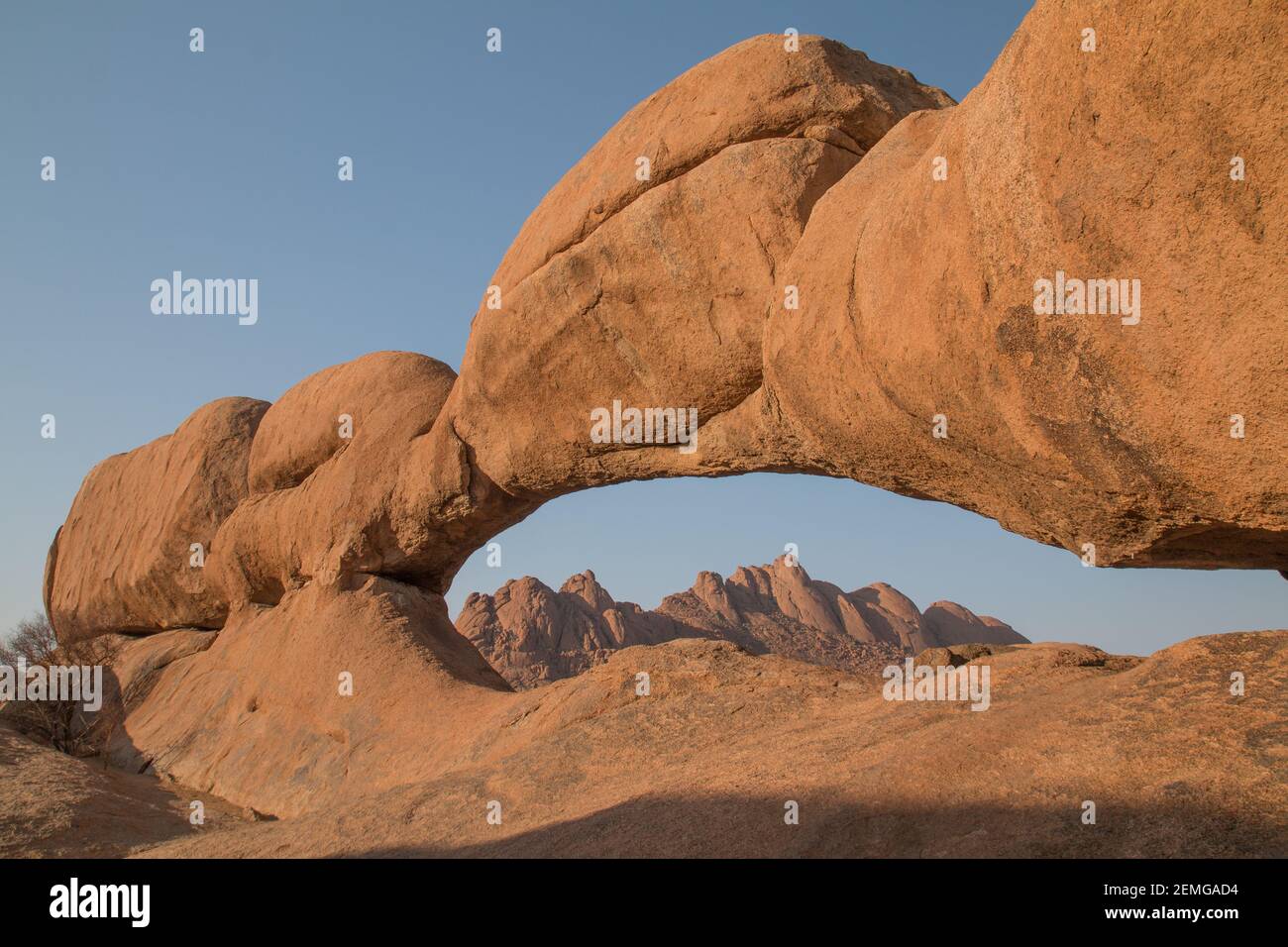 Rock Arch at Spitzkoppe mountain area, Erongo, Namibia, Africa Stock ...