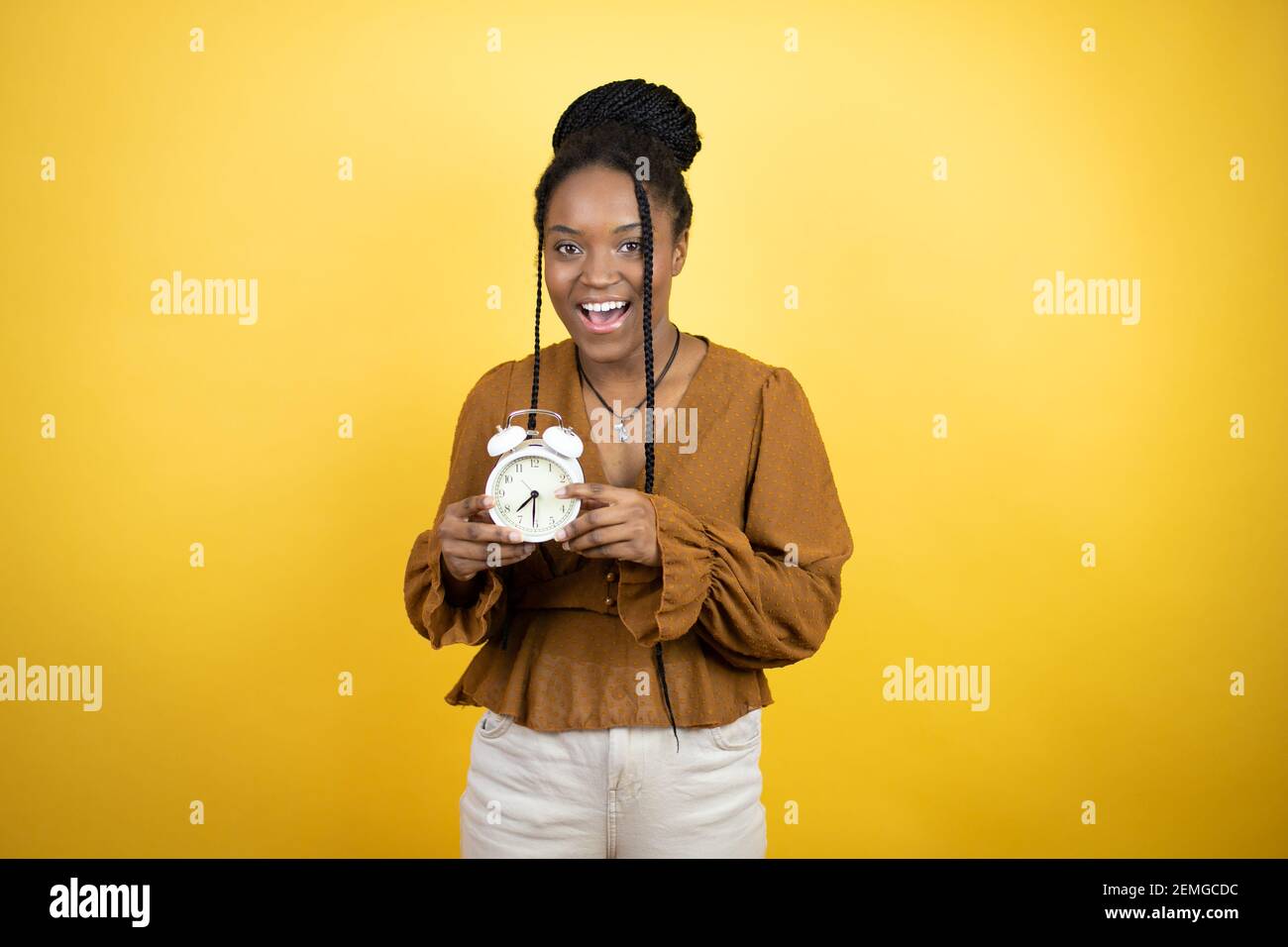 African american woman wearing casual clothes screaming and scared ...