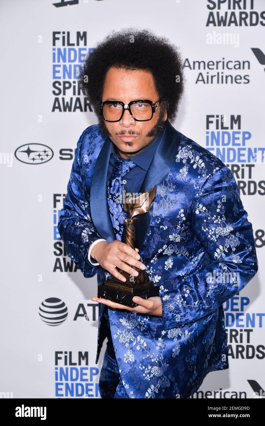 Boots Riley in the press room at the 34th Film Independent Spirit ...