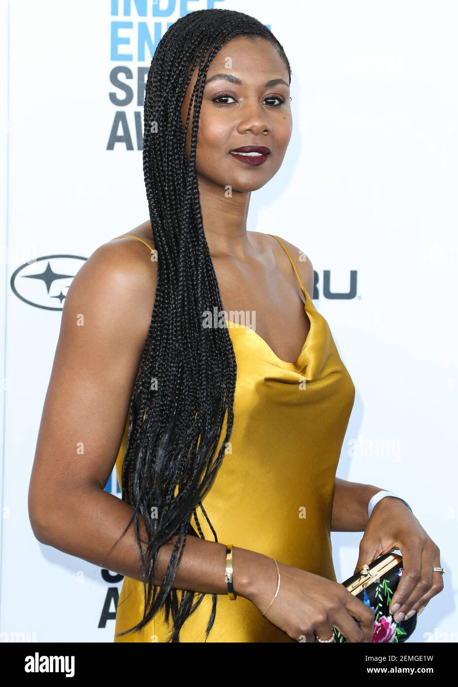 SANTA MONICA, LOS ANGELES, CA, USA - FEBRUARY 23: Actress Emayatzy ...