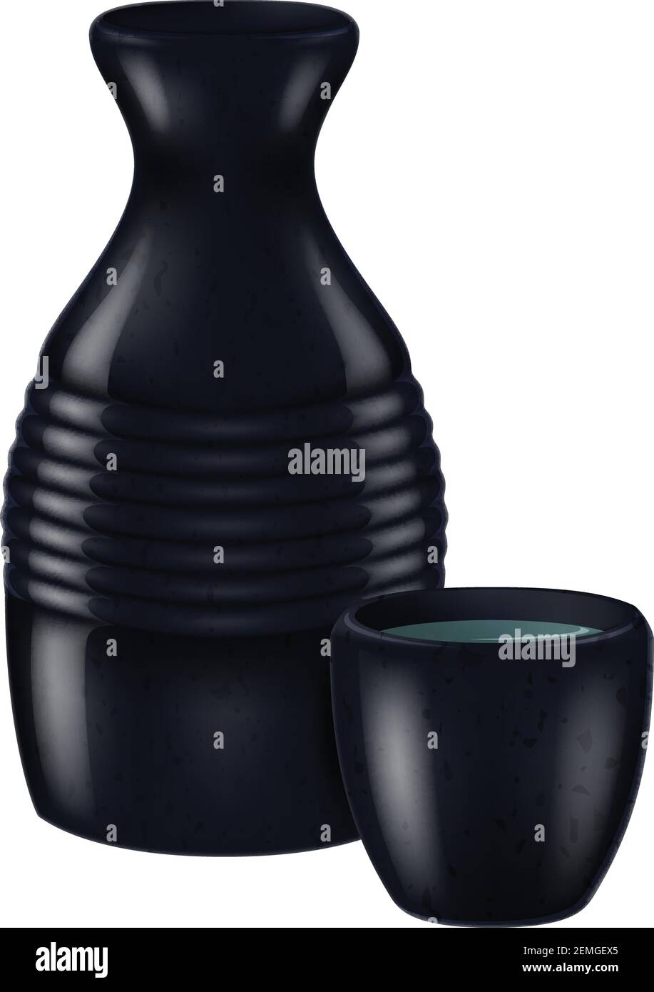 Japanese sake isolated on white background. Vector illustration Stock ...