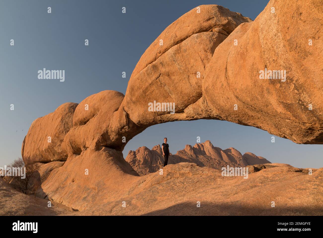 Rock Arch at Spitzkoppe mountain area, Erongo, Namibia, Africa Stock ...
