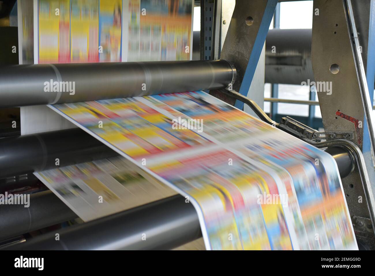 roll offset print machine in a large print shop for production of ...