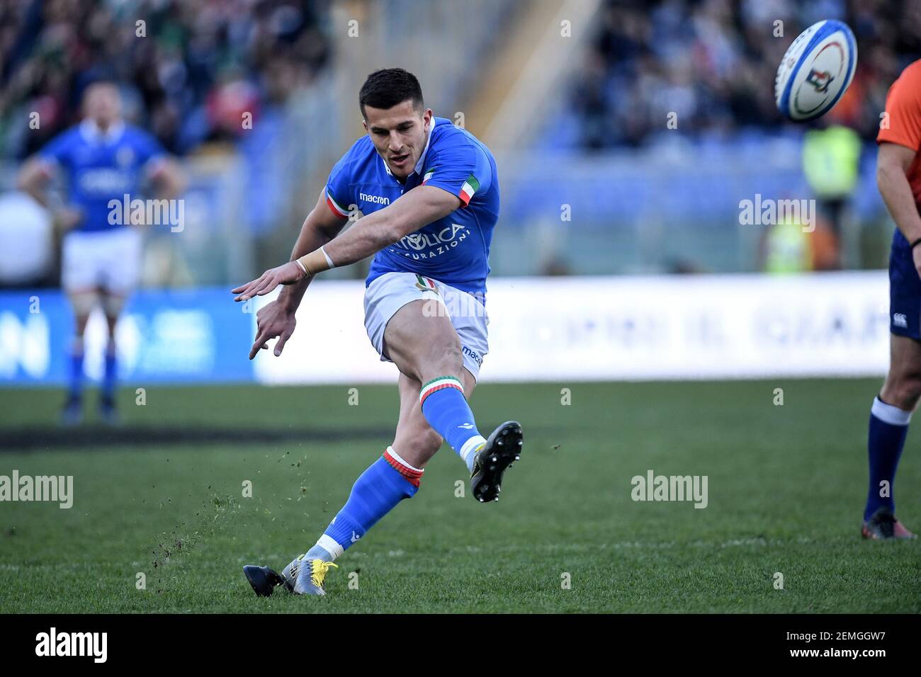 Tommaso Allan of Italy trasforma the try Roma 24-02-2019 Stadio ...