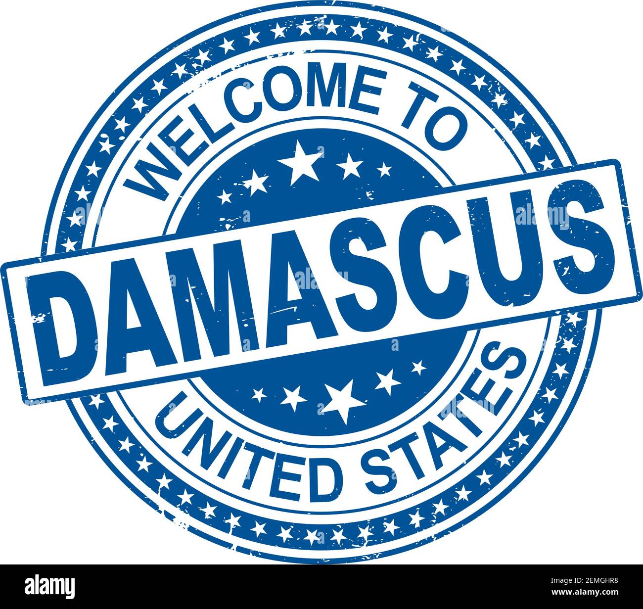 Welcome to Damascus City illustration design rubber stamp vector ...