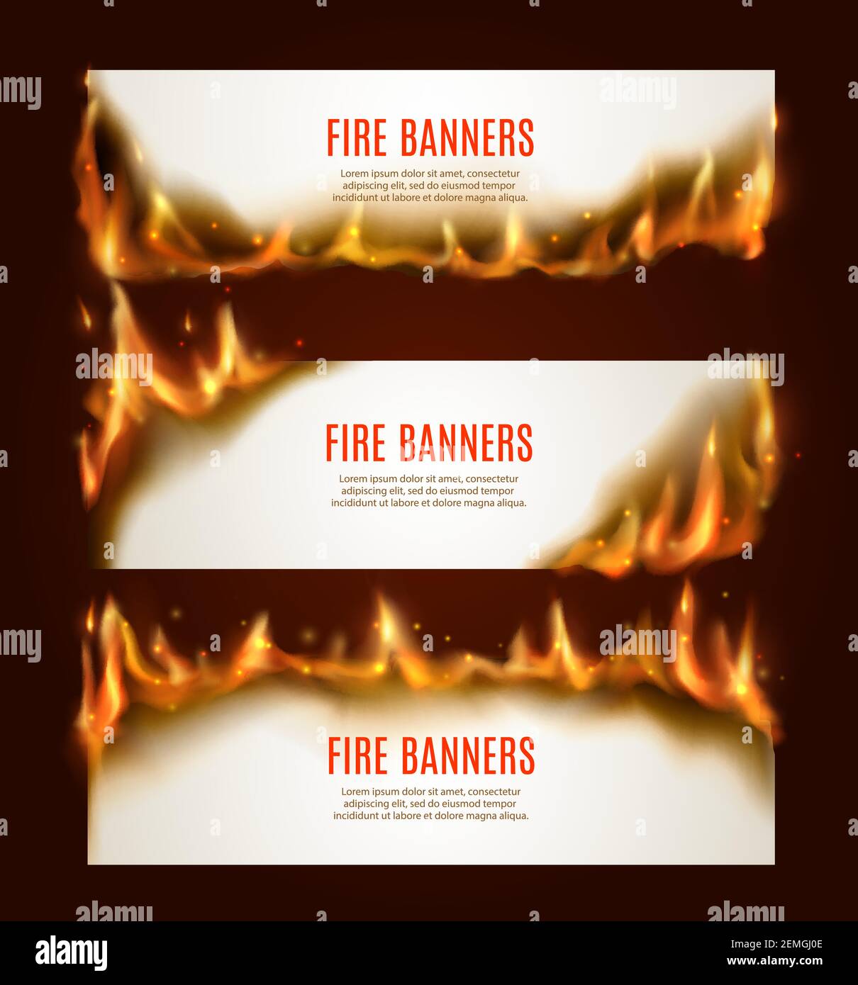 Burning sheet of paper white background Stock Vector Images - Alamy