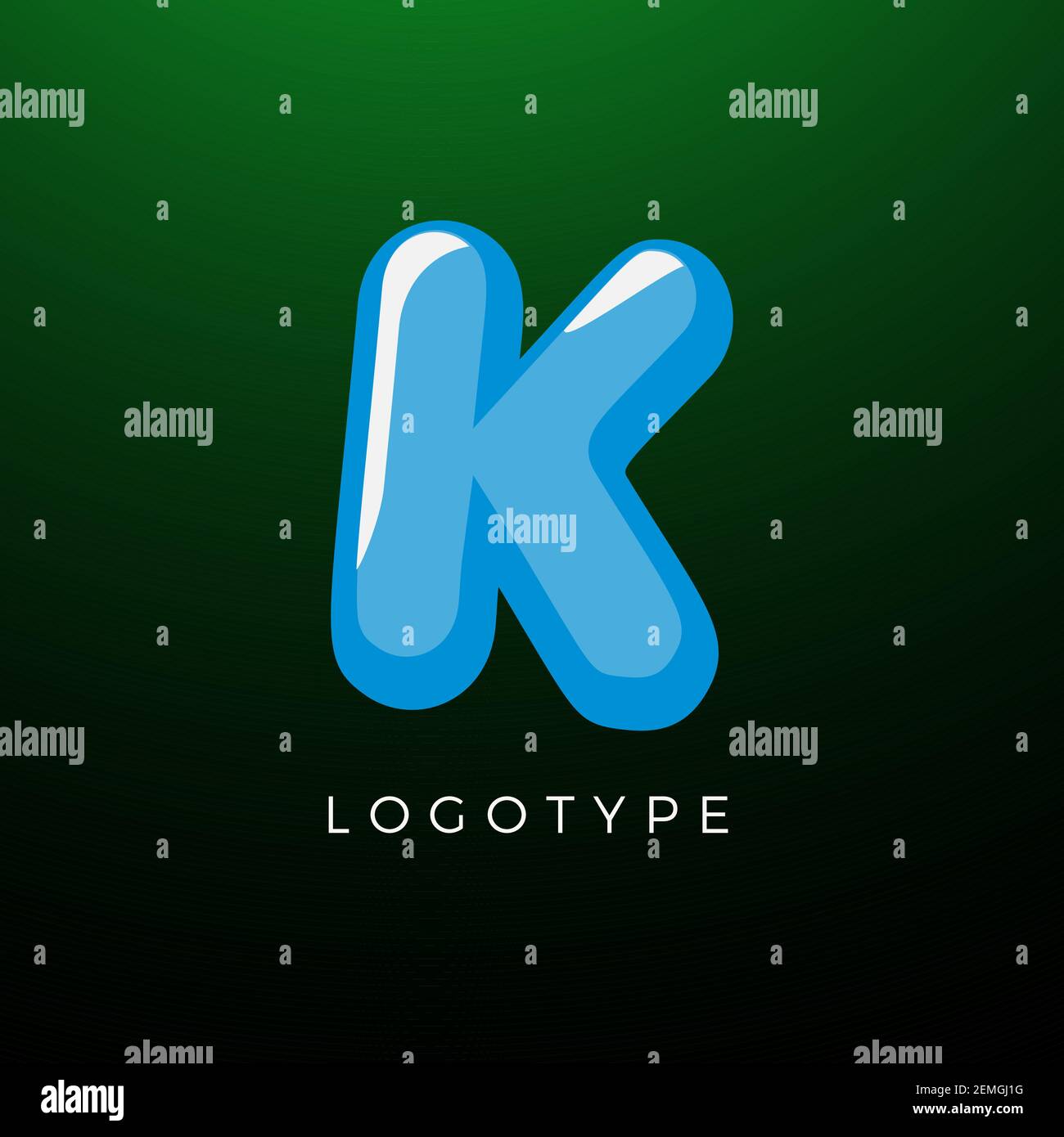 3D playful Letter K, Kids and joy style symbol for school, preschool ...