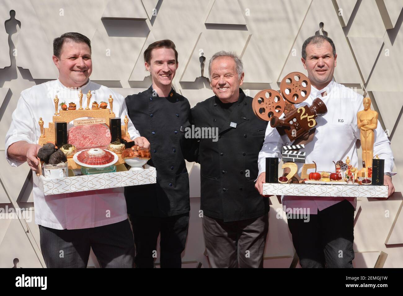 Wolfgang Puck walking on the 2019 Oscars red carpet at the 91st Academy ...