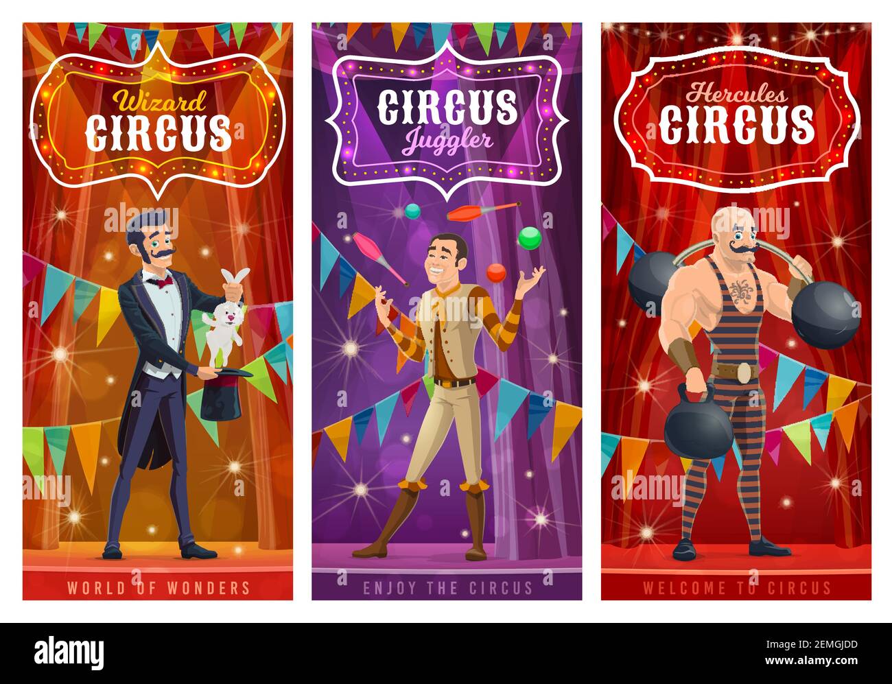 Circus Performers Cartoon