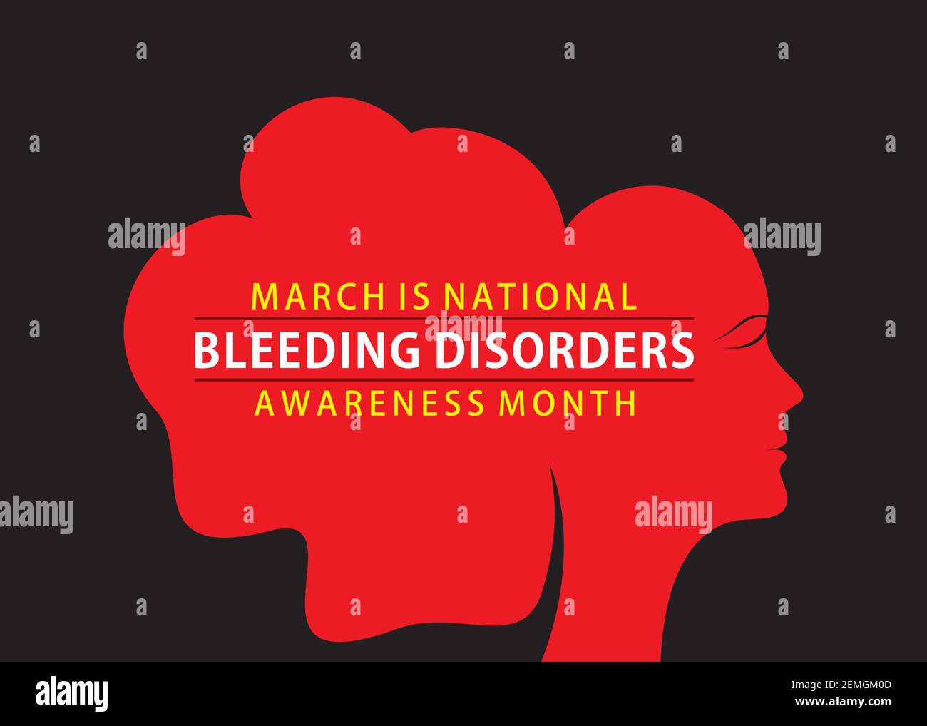 vector illustration of national bleeding disorders awareness month ...