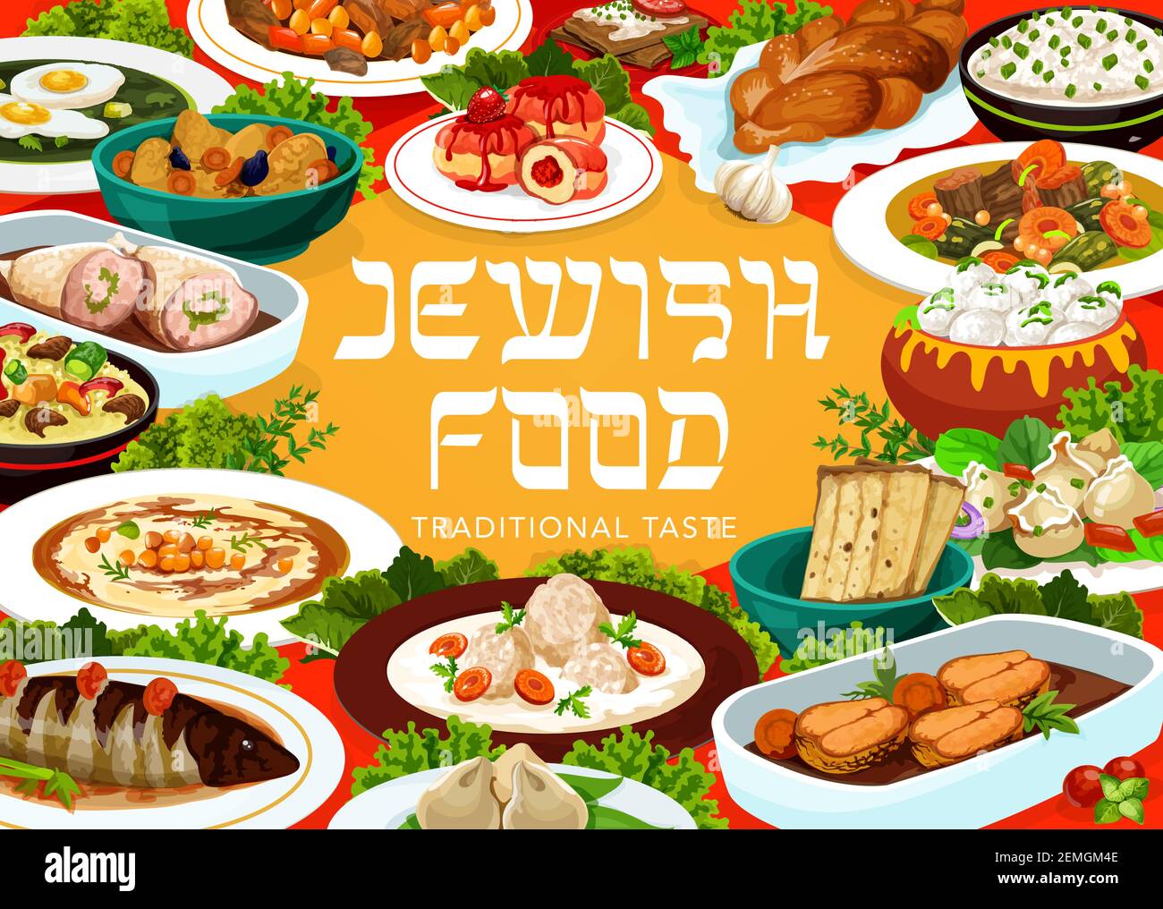 Jewish meals Stock Vector Images - Alamy