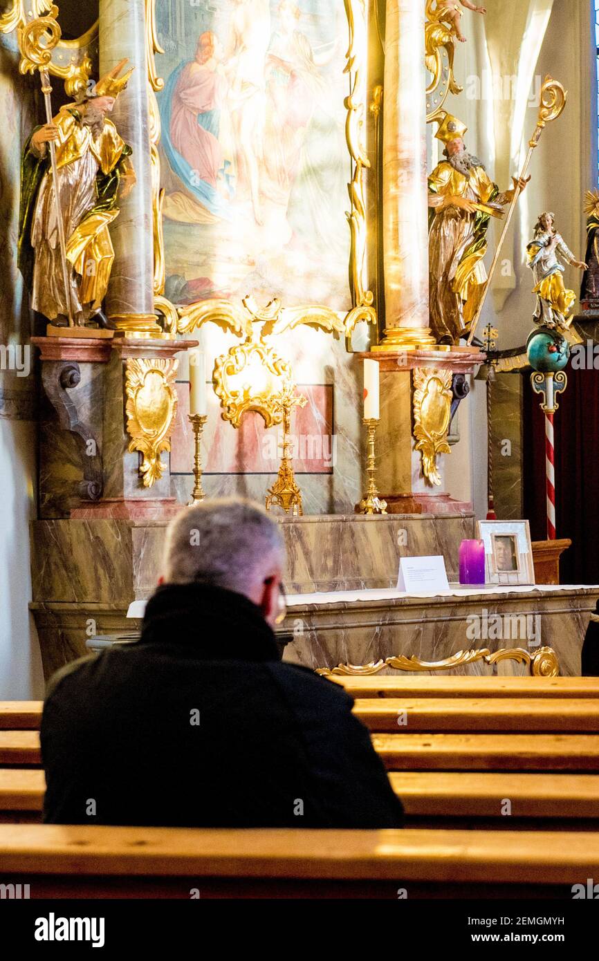 Prince Friso of the Netherlands memorial in a church in sunny Lech am ...