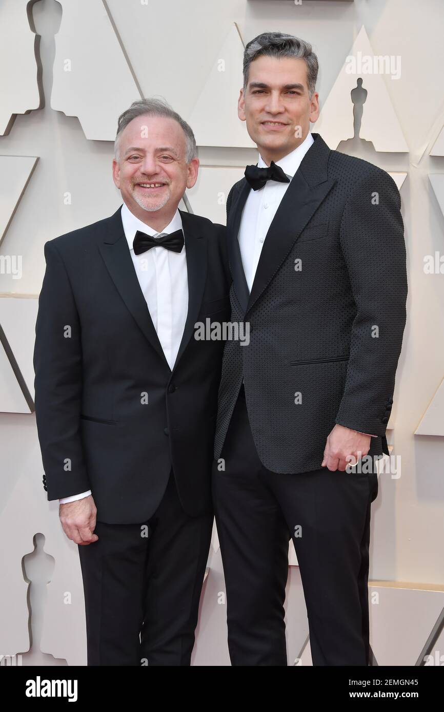 Composer Marc Shaiman and Louis Mirabal walking on the red carpet at ...