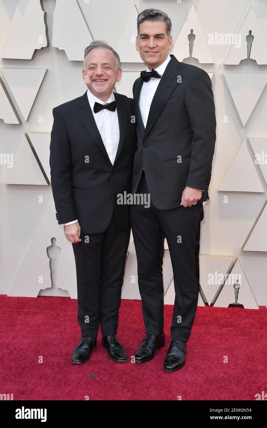 Composer Marc Shaiman and Louis Mirabal walking on the red carpet at ...