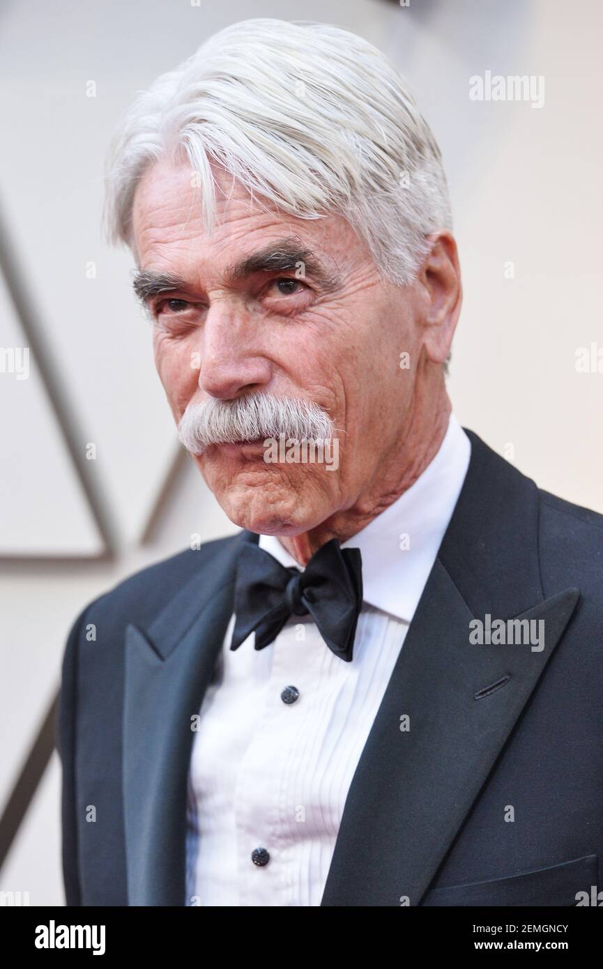 Sam Elliott walking on the 2019 Oscars red carpet at the 91st Academy ...
